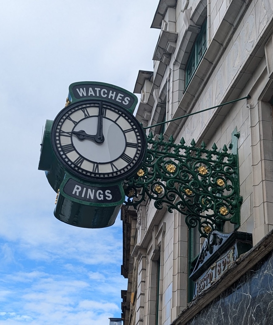 Historic Harrals clock returns to Eldon Street | Barnsley Museums